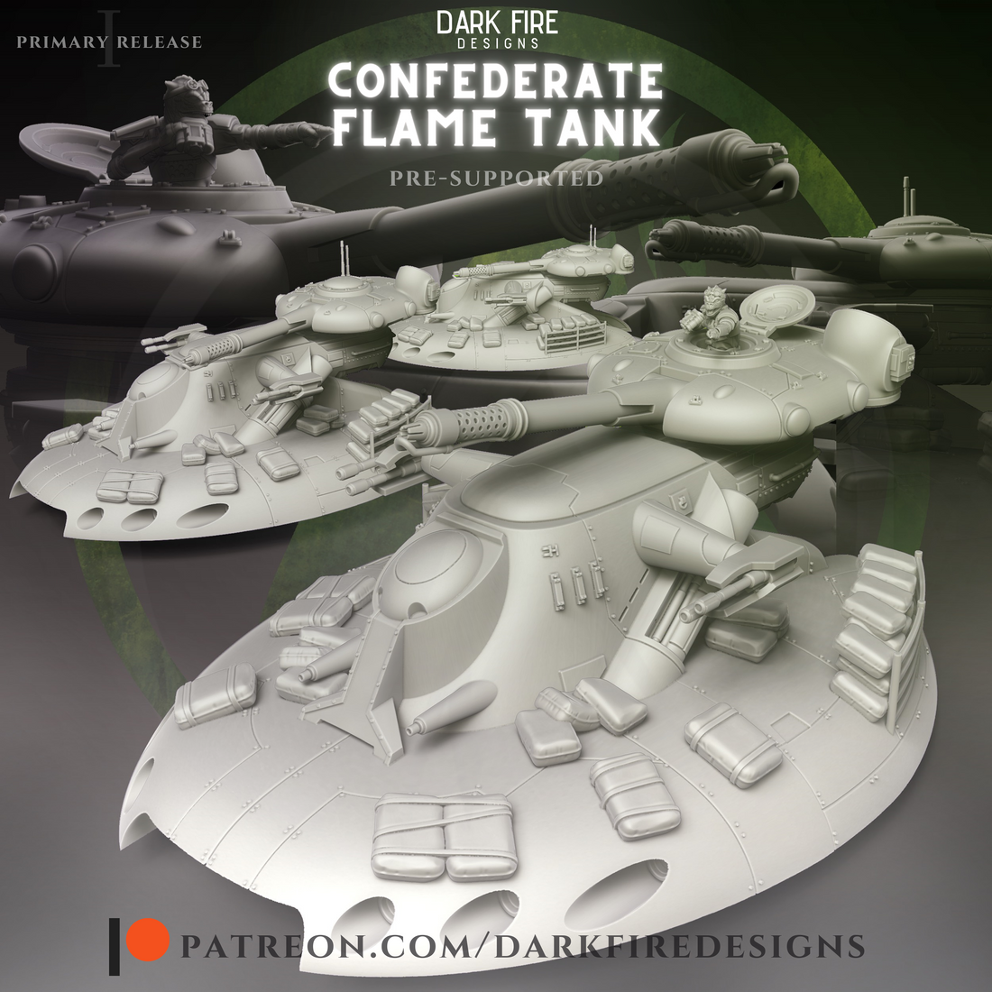 Confederate Flame Tank – Dark Fire Designs
