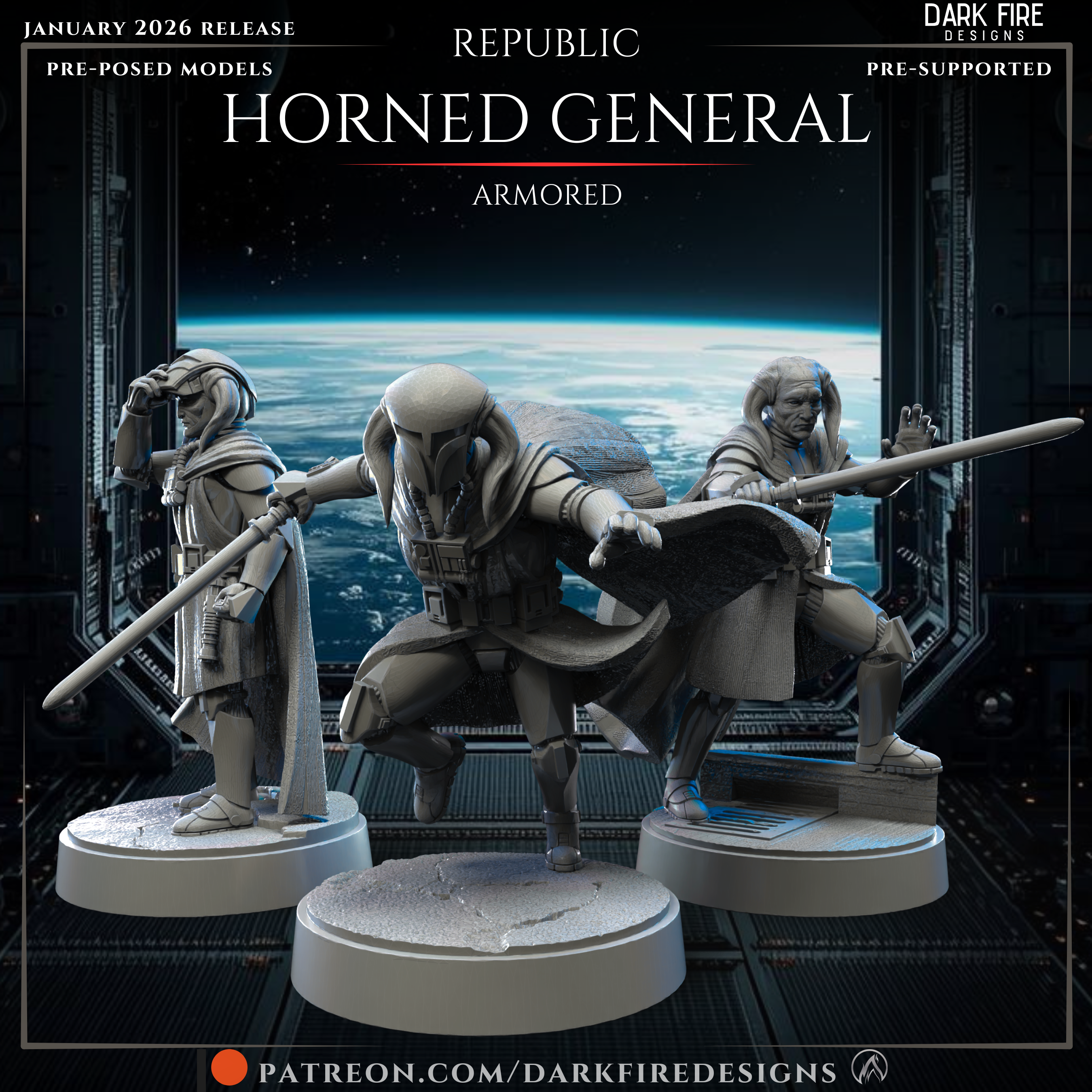 The Republic - Horned Knight - Armored – Dark Fire Designs