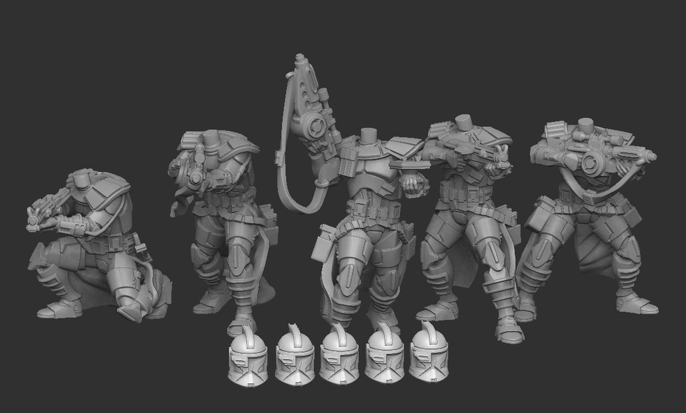 Alpha Class ARC Squad STL – Dark Fire Designs