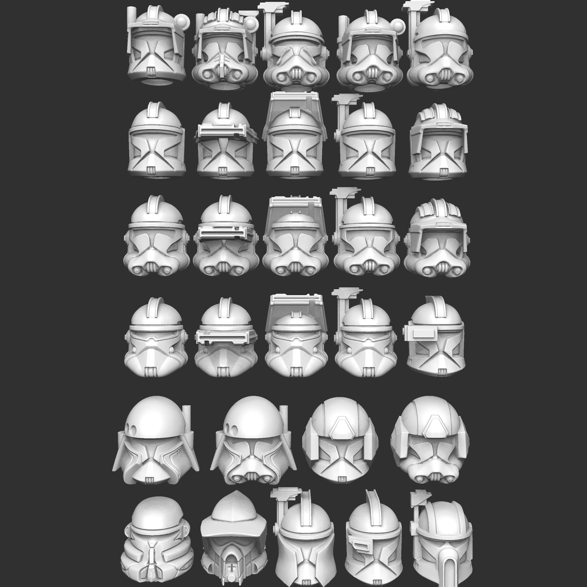 Republic Trooper Helmet Pack – Dark Fire Designs